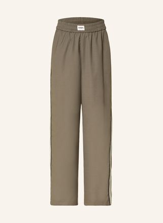 Karo Kauer Karo Kauer Marlenehose Mit Galonstreifen gruen