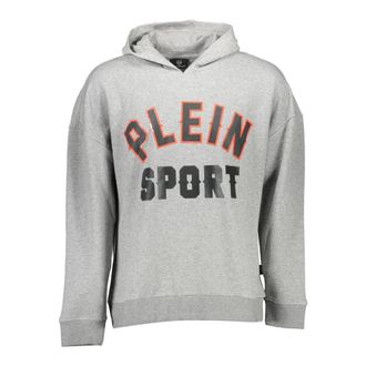Plein Sport Kapuzenpullover mit Druck und Kontrastdetails - - Sport - Herren - Grau - XL