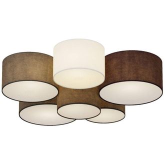 Lindby Lindby - neuwertig] Laurenz Deckenlampe Deckenleuchte Lampe Leuchte 6-flammig E27 grau braun