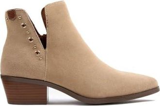 POPA Bottines en daim beige avec clous Arista, Sable, 41 EU