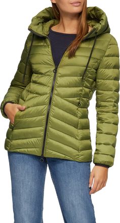 s.Oliver Leichte Steppjacke mit Logo-Kapuze