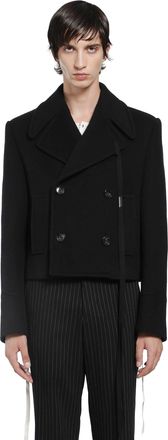 Ann Demeulemeester Dalmar Double-Breasted Short Caban