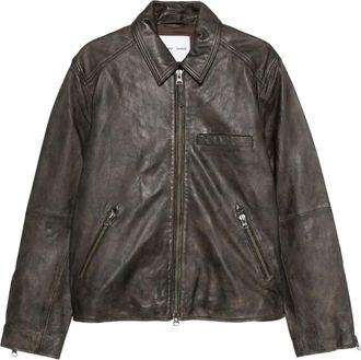 Samsøe & Samsøe Sacliff X Lederjacke mit Reißverschluss - Braun
