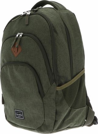 Travelite Handgep&auml;ck Rucksack, Laptop Rucksack 15,6 Zoll, BASICS, Daypack, Tagesrucksack mit vielen F&auml;chern + Aufsteckfunktion, 45 cm, 22 Liter