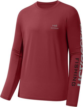 Bassdash Angeln T-Shirt Fishing Langarm Wasser UPF 50+ Shirt Rashguard Angelbekleidung UV Sonnenschutz
