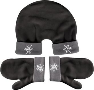 Generic Gants dhiver pour couple - 3 pi&egrave;ces de gants de No&euml;l en forme de flocon de neige, gants portables, &eacute;quipement chaud et doux | Fournitures dext&eacute;rieur p