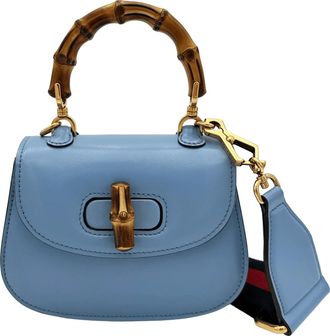 Gucci Crossbody Bags - Gucci Mini Bamboo - Blue - Gr. unisize - in Blau - f&uuml;r Damen