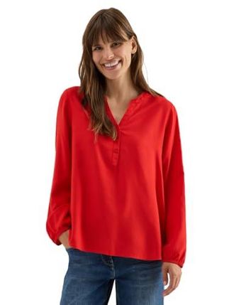 Cecil 3412180 Tunique de Couleur Unie, Rouge Fiery, L Femmes