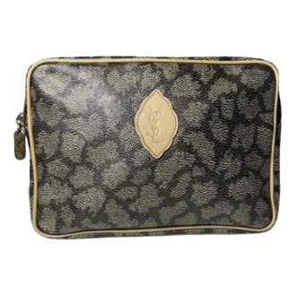 Saint Laurent Pre-owned Leder Clutch - - Pre-owned - Damen - Schwarzk - ONE SIZE
