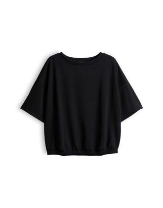 OPUS T-Shirt Jerseyshirt mit O-Form Gummibund sorgt f&uuml;r modernen Sitz