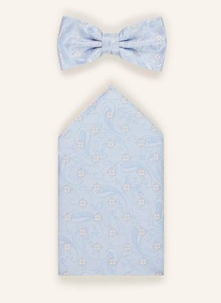 Paul Paul Set: Fliege Und Einstecktuch blau