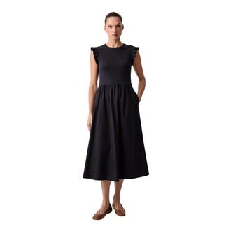 Marc O'Polo Robe &eacute;vas&eacute;e en coton - Femme - Robes - Noir - Taille: 38 FR