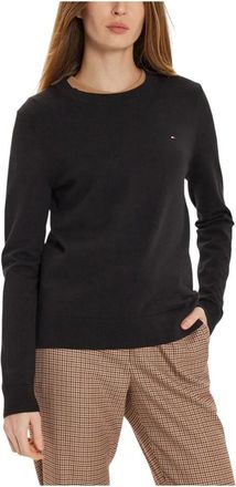 Tommy Hilfiger Femme, Pulls, Noir, Taille: 34 FR CO Jersey Stitch LS