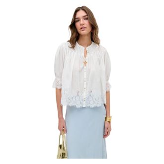 Rixo Rixo, Femme, Blouses et Chemises, Beige, Taille: 38 FR Erika Top