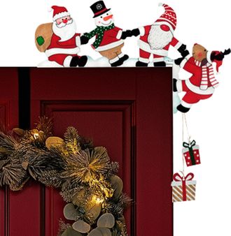 Generic Dekoration f&uuml;r den T&uuml;rrahmen, Dekoration f&uuml;r die Ecke der Weihnachtst&uuml;r, dekoratives Schild f&uuml;r Weihnachtst&uuml;rrahmen, Dekoration f&uuml;r Weihnachtst&uuml;r mit 