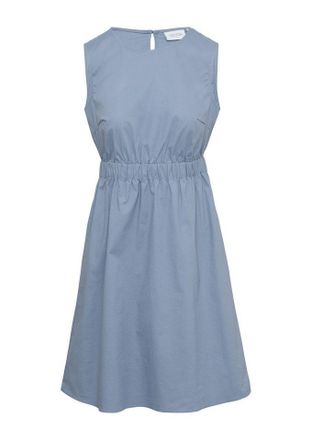 Comma Minikleid Kleid Kurzes Popeline-Kleid mit elastischem Taillen-Einsatz
