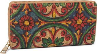 styleBREAKER Portemonnaie Kork Geldb&ouml;rse mit buntem Muster Print