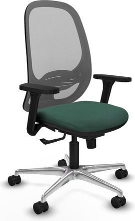 Piqueras y Crespo Schreibtischstuhl mit zylindrischen Armlehnen, h&ouml;henverstellbare Lendenwirbelst&uuml;tze, ausgestattet mit 3 Positionen und Schneideschaum. Mit Rollen von 