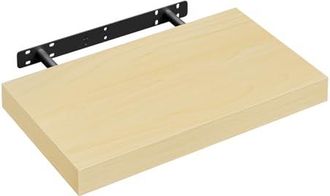 Woltu Étagère Murale, Étagère Flottante de CD, pour Salon, Cuisine, Chambre, Salle de Bain 40x22.9x3.8cm, Jaune Chêne RG9372kei