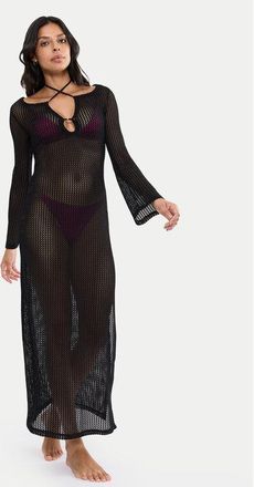 Triumph Strandkleid Beach MyWear Crochet 10226469 Schwarz Relaxed Fit