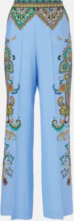 Etro Weite Hose aus Crêpe de Chine aus Seide