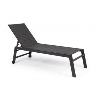 BIZZOTTO Bizzotto - Bain de soleil 65x200x102 cm en aluminium anthracite - louna