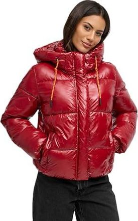 Marikoo Veste dhiver pour femme (XS-XXL) - Matelass&eacute;e, capuche amovible, fermeture &agrave; glissi&egrave;re magn&eacute;tique - N097, XL