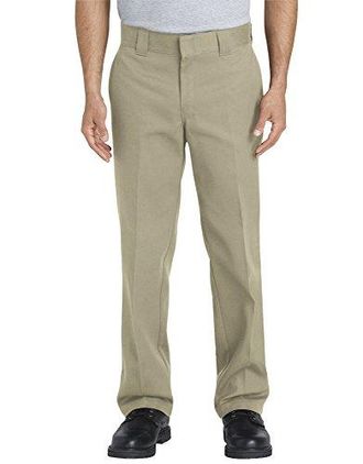 Dickies Mens Flex Work Slim Straight Fit Pants, Desert Sand, 34W x 34L US