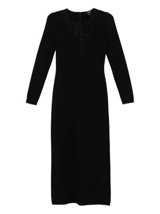 Giambattista Valli robe à empiècements en dentelle - Noir