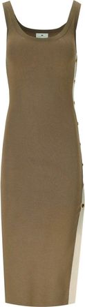 Elisabetta Franchi ROBE TRICOT MIDI BEIGE ELISABETTA FRANCHI