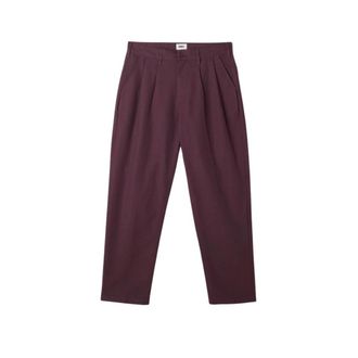 Obey Plissierte Rayonhose mit schmalem Bein - - Trousers - Damen - Rot - W32