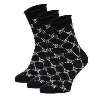 Nine West Lange Socken Nine West CEO_BR_NW_Silver_01_Z_AW25 (3 PACK) Schwarz
