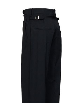 Bottega Veneta Grain de Poudre Wool Trousers - Black