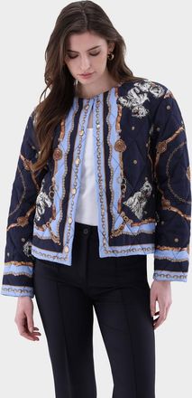 van Laack Steppjacke mit platziertem Druck