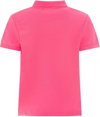 Zwillingsherz Poloshirt Herz unifarben, Polokragen mit Knopfleiste, Herz-Patch
