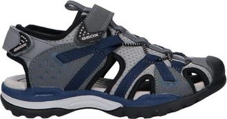 Geox J Borealis B, Sandales Bout ferm&eacute; gar&ccedil;on, Noir (Dk Grey/Navy C0739), 26 EU