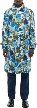Fursac Manteau long &agrave; ceinture en coton et lin - Taille XL - Homme