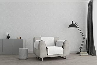 Italian Bed Linen Comfort Rutschfester Sofa Schonbezug, 100% Polyester, Weiß, 1 Platz