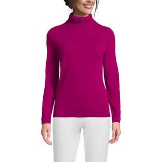 Lands End Rollkragen-Pullover aus Kaschmir, Damen, Gr&ouml;&szlig;e:36-38 regular, Pink, Kaschmir, by Lands End