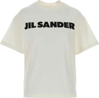 Jil Sander Femme, Tops, Blanc, Taille: 40 FR T-Shirt Oversize en Coton