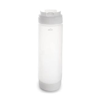 Lacor 61979 Bouteille Biberon, récipient pour sauces, en polypropylène, sans Goutte, Bec en Silicone, sans BPA, 600 ML, Blanc
