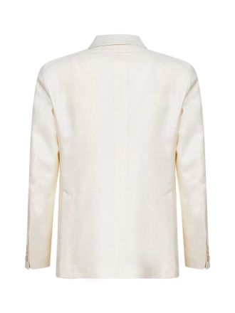 Tagliatore Mens Blazer Montecarlo Ivory Silk Blend Jacket