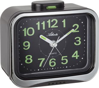 Atlanta Mocassin Glockenwecker laut Klingel Alarm Analog Quarz - 1940/7 (Schwarz)