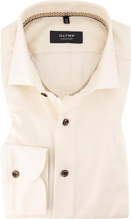 Olymp Herren Hemd beige Baumwolle