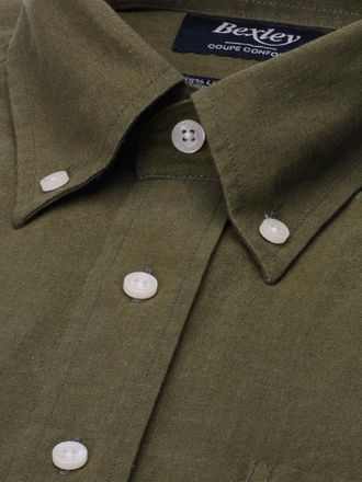 Bexley Colten MC - Chemise homme chambray vert foret