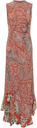 Etro Femme, Robes, Orange, Taille: 42 FR Robe Maxi Sans Manches