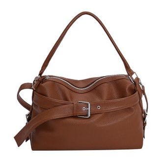 Generic Sac &agrave; bandouli&egrave;re r&eacute;tro pour moto - Grande poign&eacute;e sur le dessus - Couleur unie - Pour le travail, le bureau, les voyages, le shopping, marron, 350.00