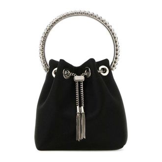 Jimmy Choo London Satin Bon Bon Bucket Bag - - Bags - Damen - Schwarzk - ONE SIZE