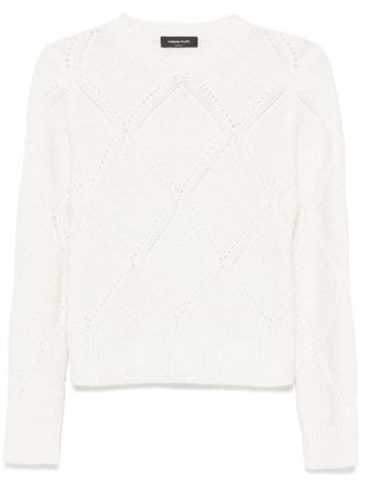 Fabiana Filippi pull &agrave; sequins - Blanc