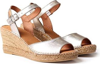 Toni Pons Espadrille Cuir Femme - SIA-P - Platine, 37 EU